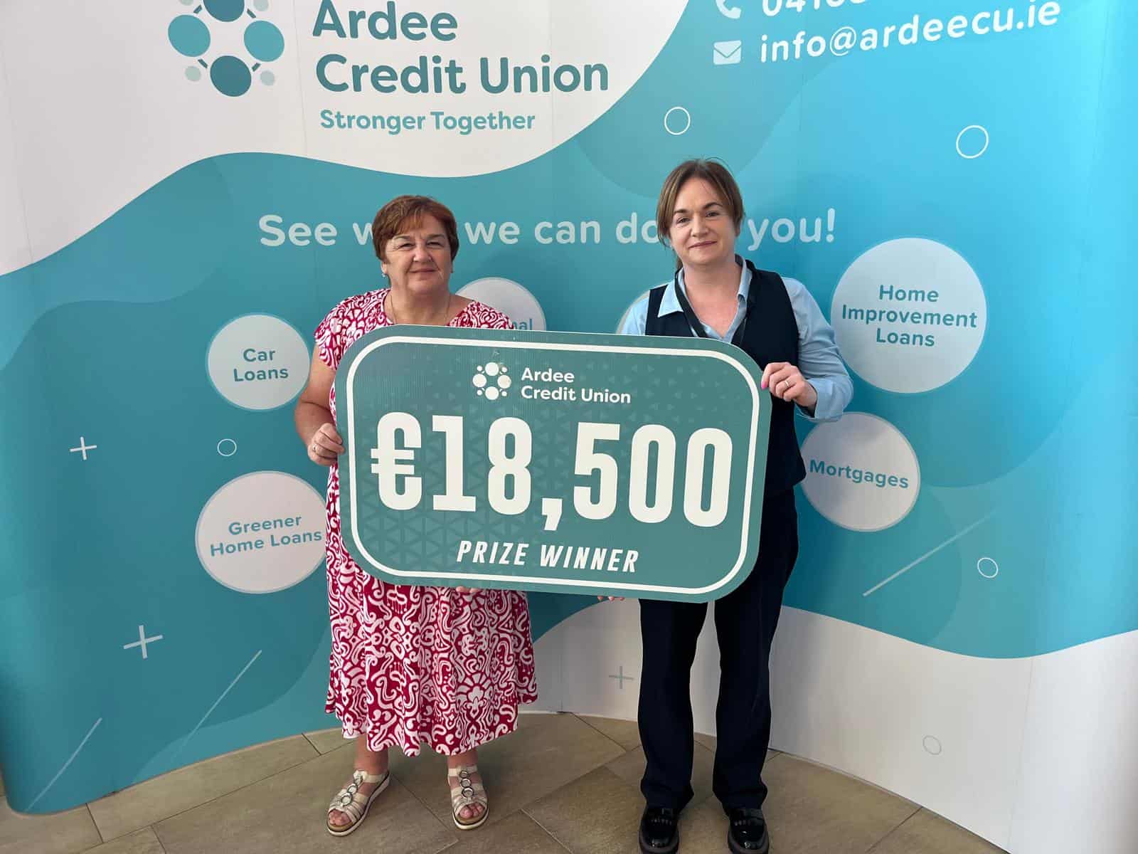 August Cash Draw Winner - Ardee Credit Union Ltd